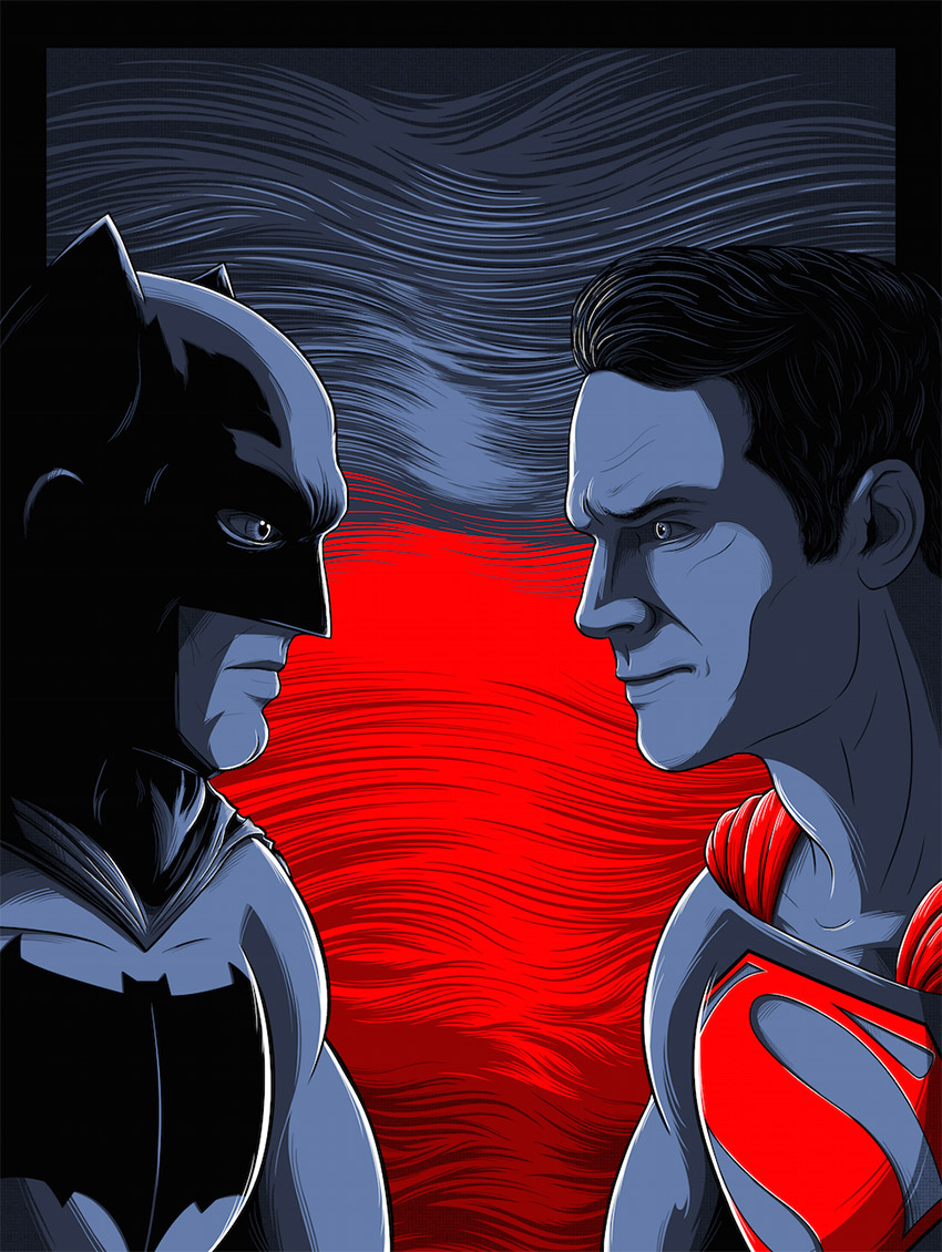 INSIDE THE ROCK POSTER FRAME BLOG: Matthew Johnson Batman V Superman Print