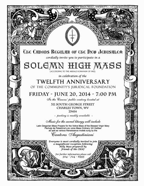 New Liturgical Movement: Canons Regular of the New Jerusalem 12th ...