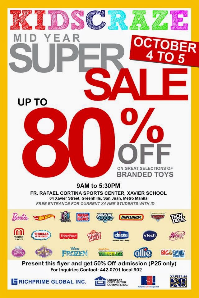 Manila Shopper: Kids Craze Mid-Year Super SALE@Xavier: Oct 4-5 2014