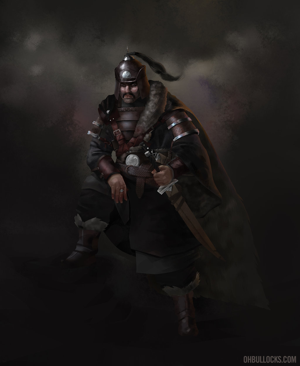 Warriors in art: Mordred - Mongol Redesign by Jake Bullock