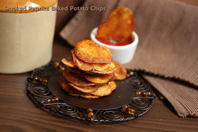 Smoked Paprika Potato Chips | Super Bowl Sunday Snacks| Baked Potato Chips