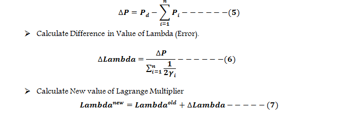 Electric Power System Economic Dispatch Using Lambda Itteration Method Neglecting Generation