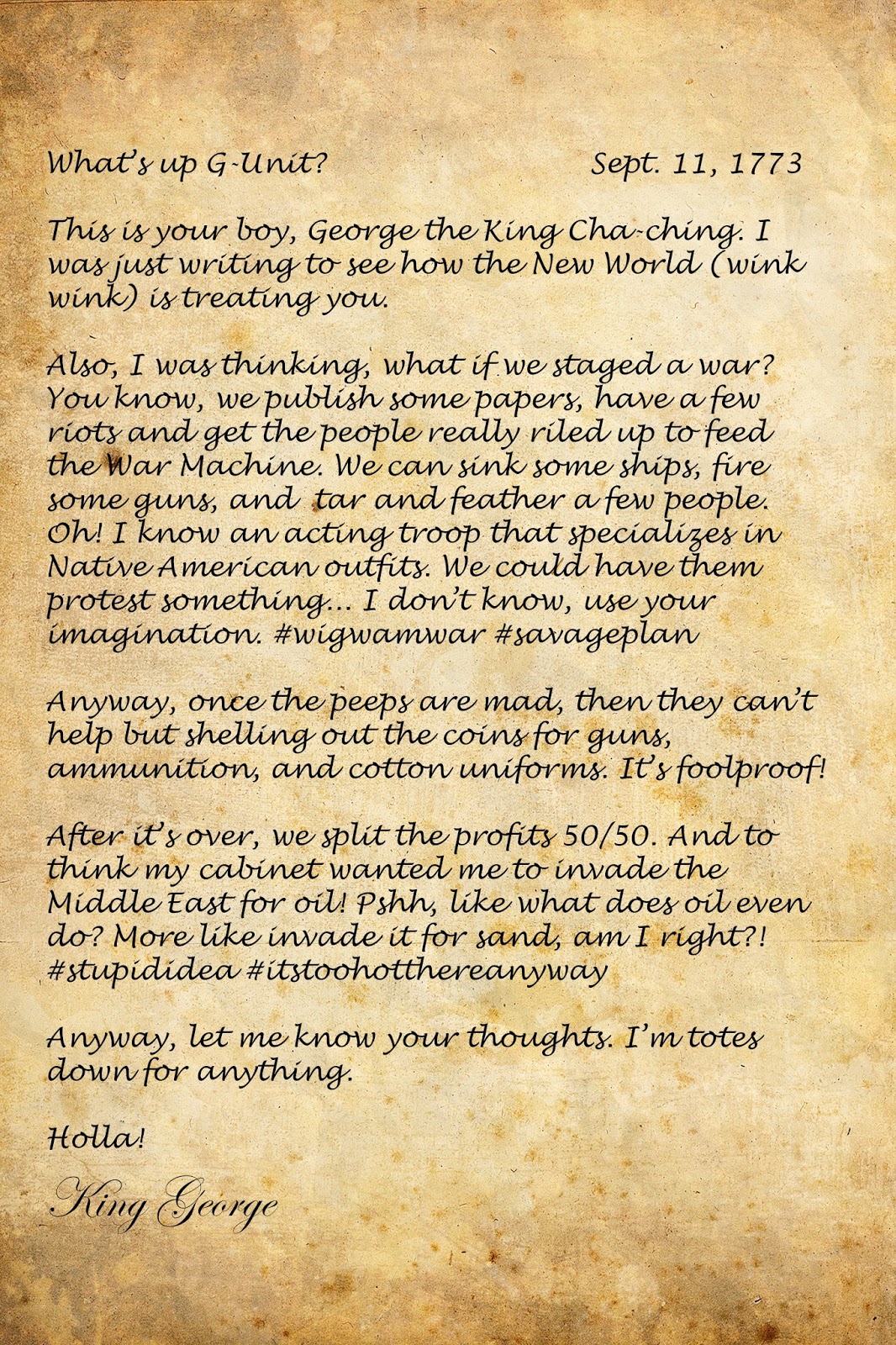 B and T's Excellent Adventure: The Revolutionary War was a Hoax