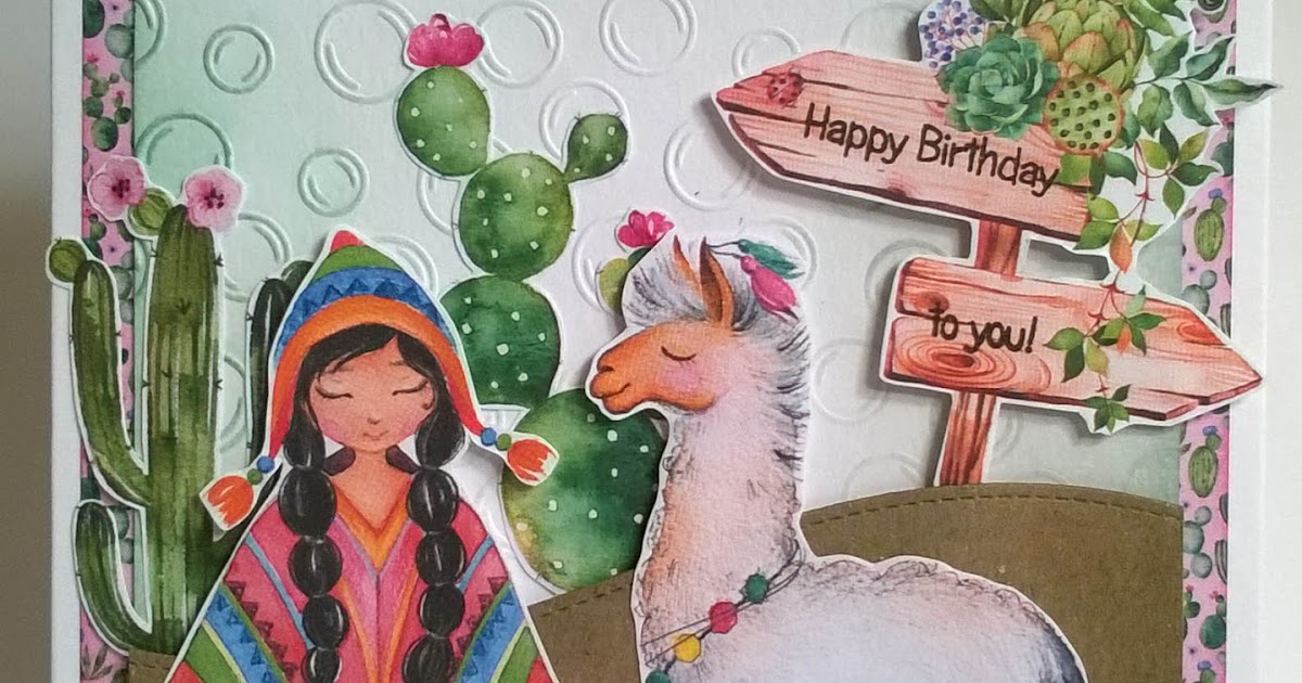 Magenta Snowflake Designs : A Cute Lama Card using Making Cards ...