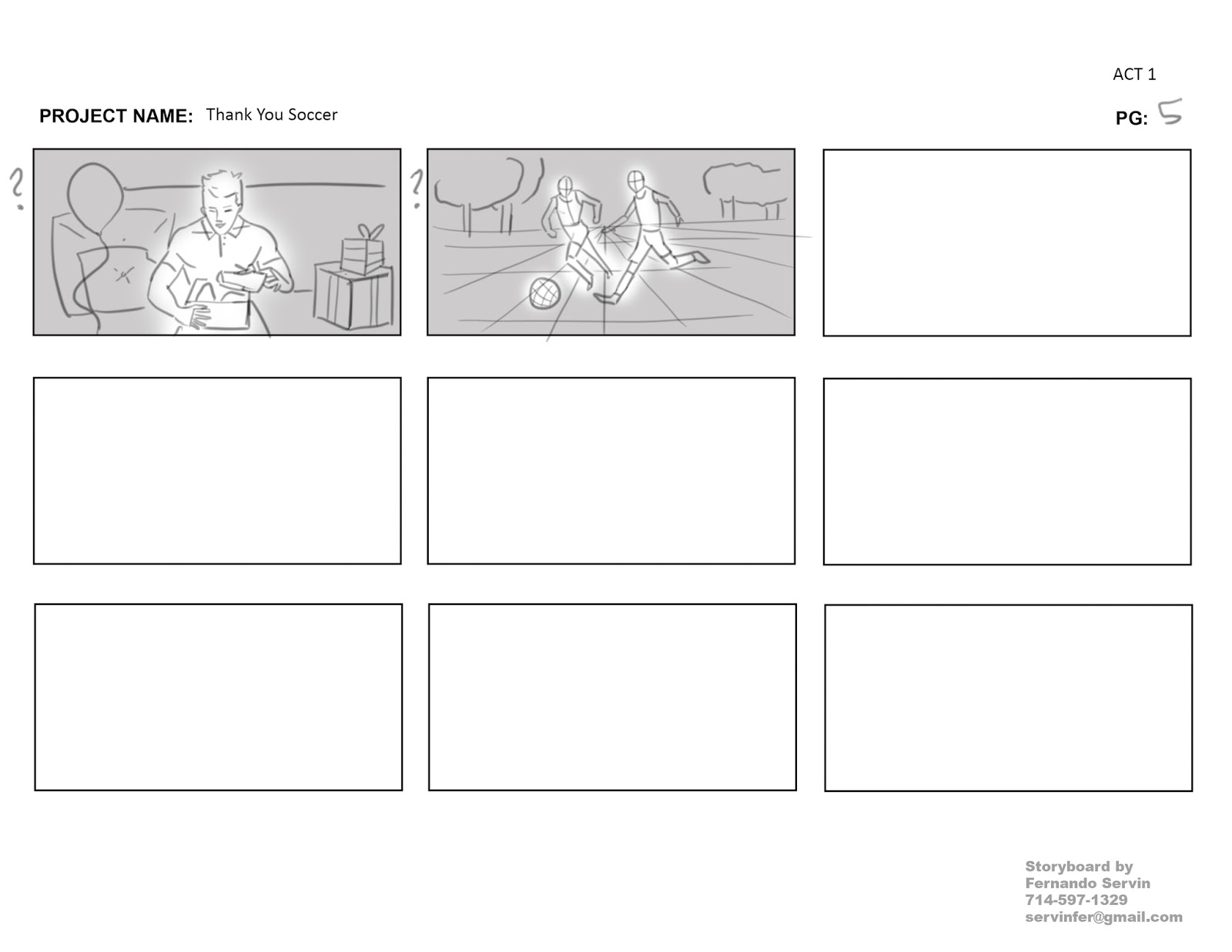 Fernando Servin Storyboard Portfolio: Rough Storyboards