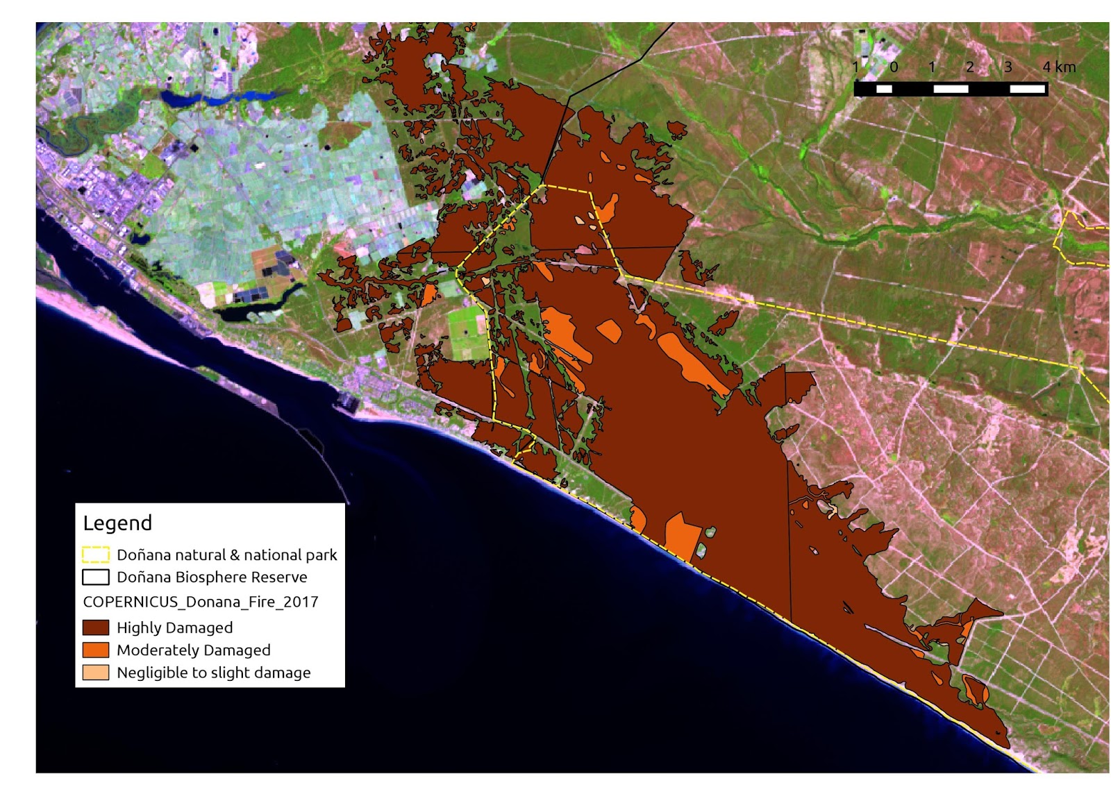 last-ebd: Actualización área quemada y severidad del incendio de Doñana