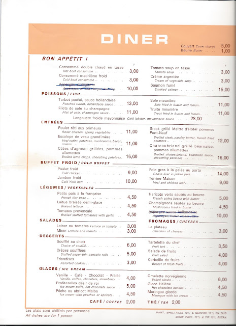 Chris Suhr's Menu Collection: The Lido, Paris