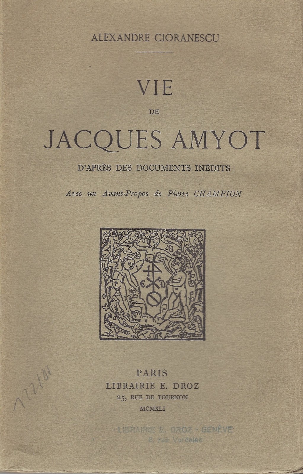 Buitenlucht: Jacques Amyot (1513-1593)
