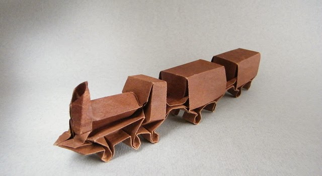 origami train ~ craft ideas and art projects