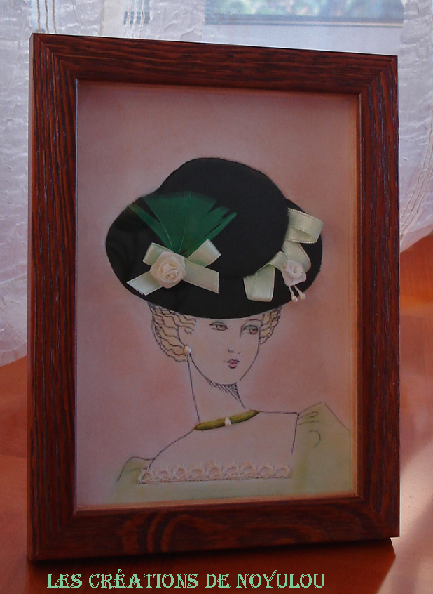 LES CREATIONS DE NOYULOU: Tableau carton mousse : Chapeau
