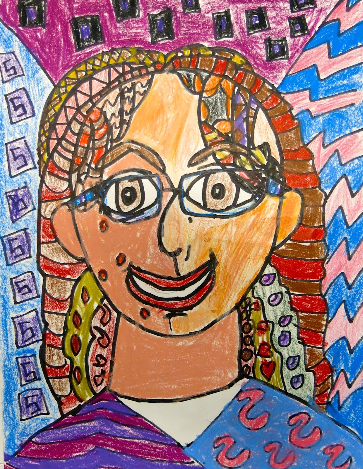 Cassie Stephens: In the Art Room: Romero Britto Inspired Selfies by Fourth