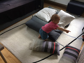 Family FECS: Mountain of Cushions Baby Obstacle Course