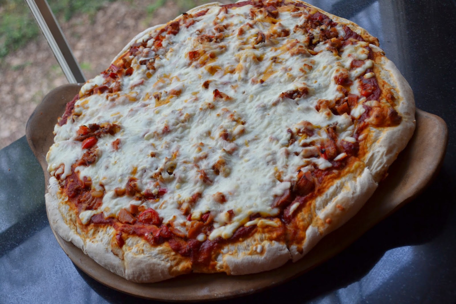 Leftover Ham Loaded Pizza