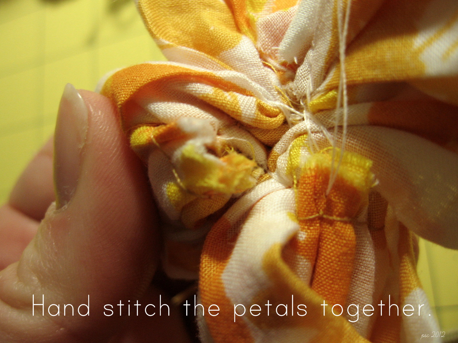 Pickup Some Creativity: Wrapped Fabric Flower Tutorial