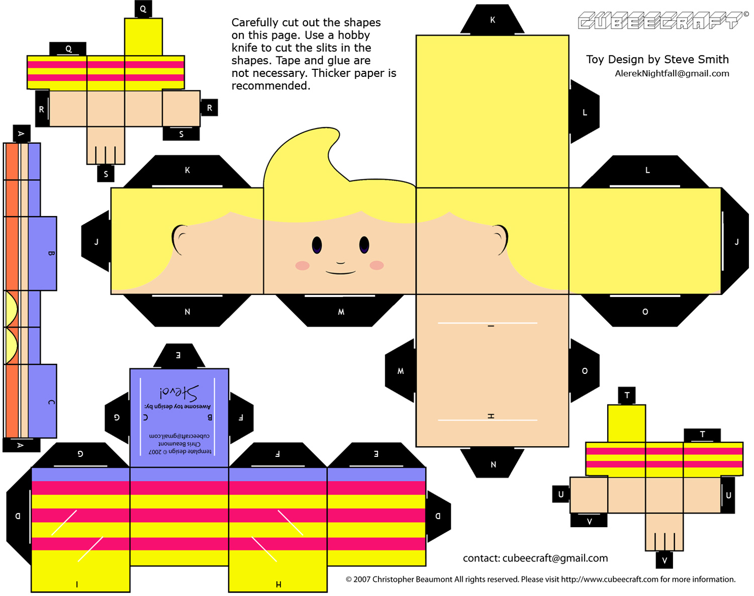 Adel's Book: Cube Paper Craft Some Cute Characters