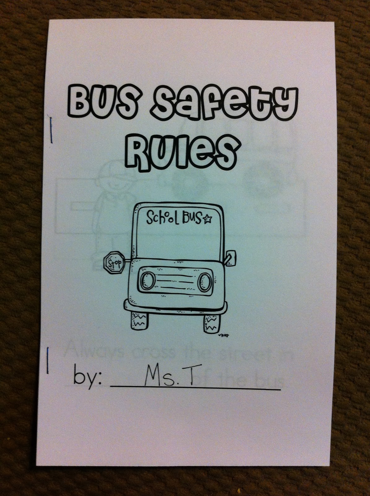 First Grade Garden: Bus Safety Week!