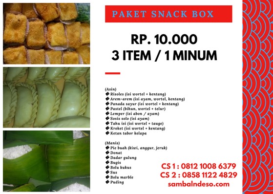 nasi kotak tangerang: pesan order snack box isi 3 isi 4 di ciputat