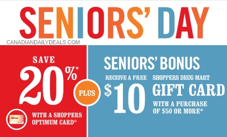 Canadian Daily Deals: Shoppers Drug Mart: Seniors' Day Save 20% Off ...