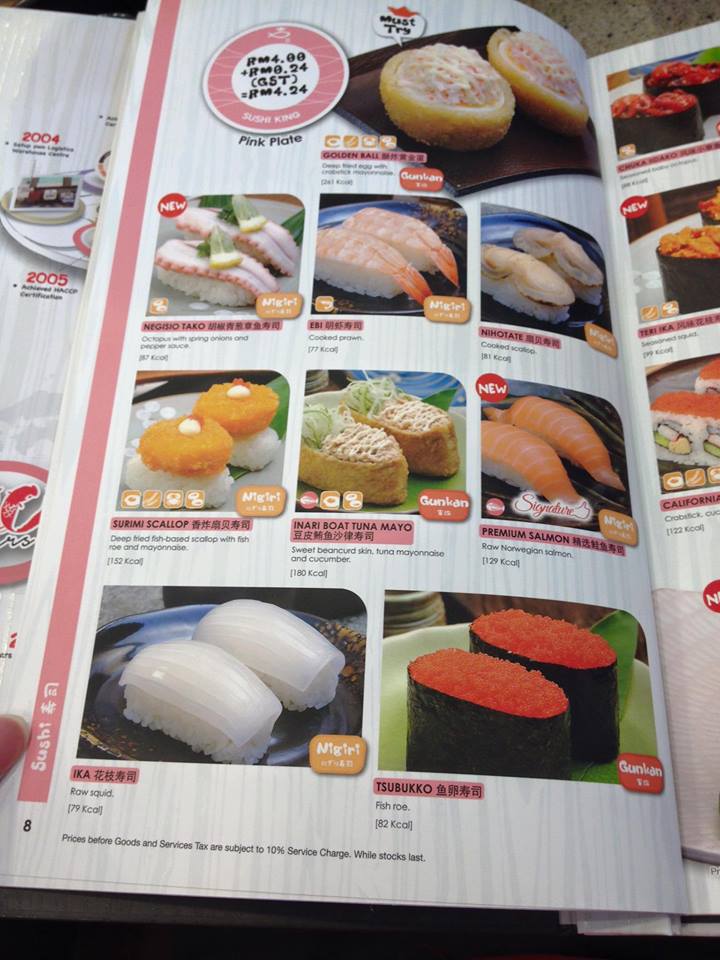 Sushi King Online Menu Price And Details Miri Food Sharing