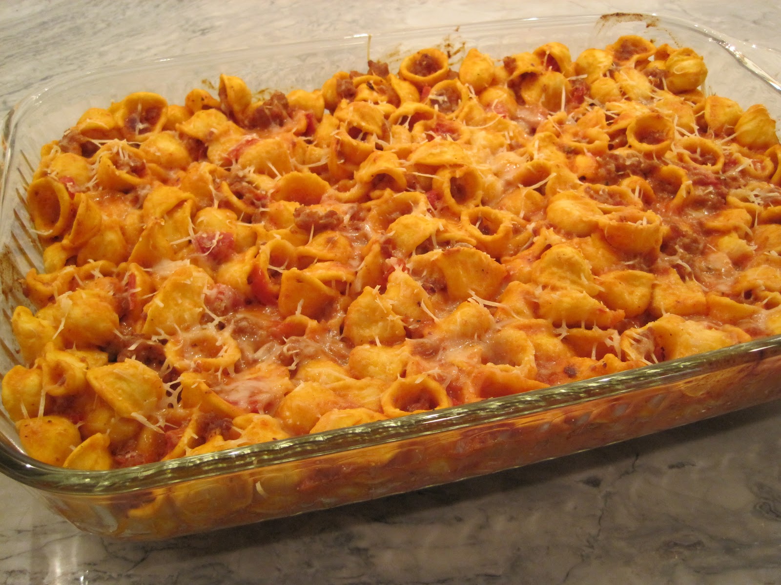 The Wooden Spoon Diaries: Sausage & Pasta Bake with Rose Romano's Red ...
