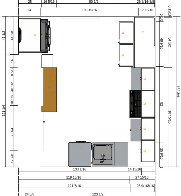 Kitchen Design Board + Floor Plans