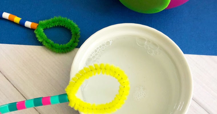 Homemade bubble wands for fun outdoor bubble play - Messy Little Monster