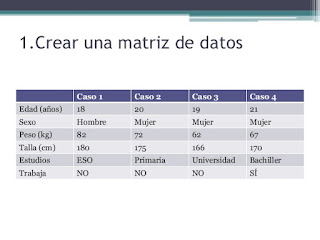 MATRIZ DE DATOS