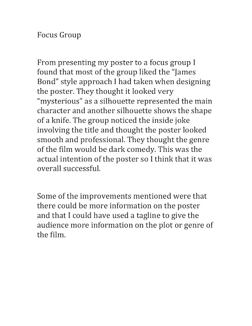media nationals unit 2: Focus Group for Poster