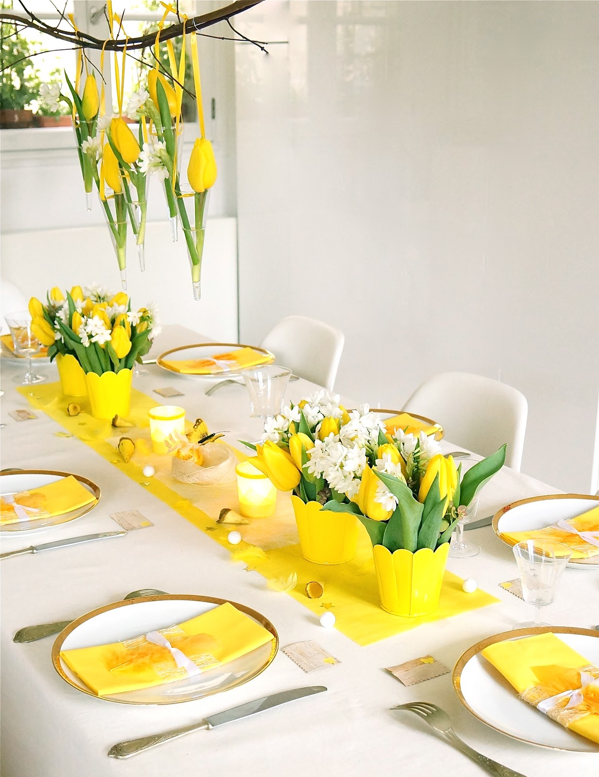 ma boutique déco table - décoration de table: jaune printemps, une ...