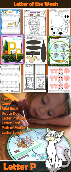 Glimmercat Education: Letter of the Week for P