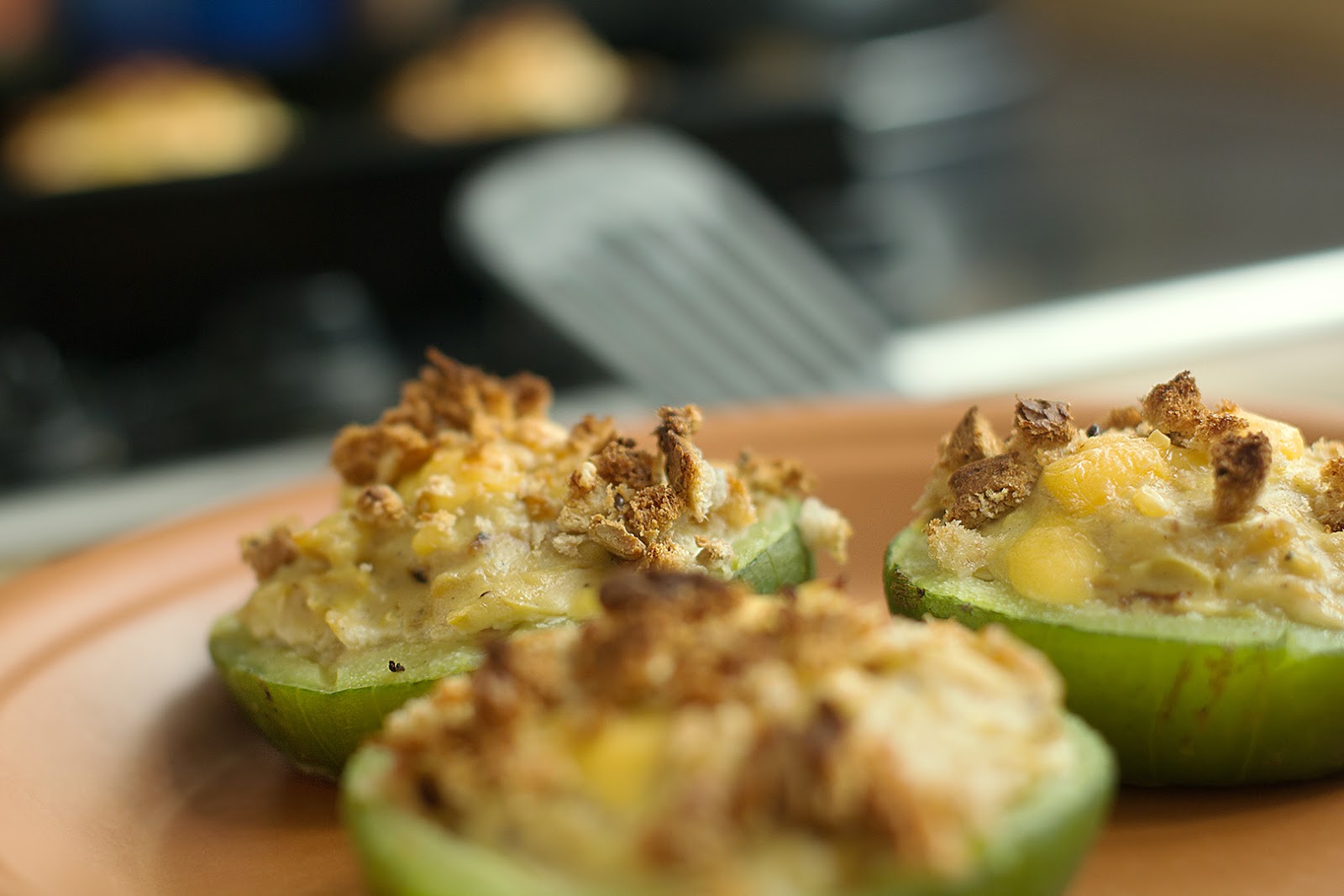 Receta zapallitos rellenos, gratinados y crujientes