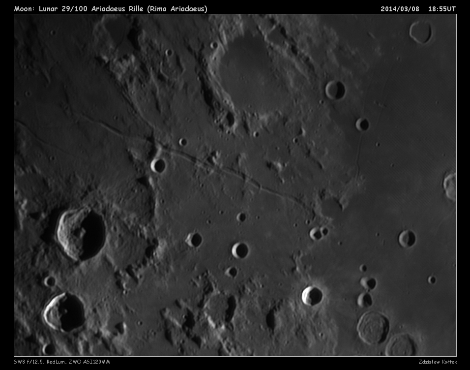 Astronomia Amatorska: Lunar 29/100 Ariadaeus Rille (Rima Ariadaeus)