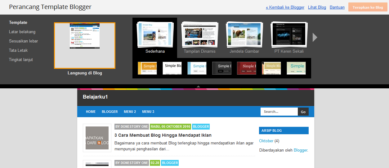 Tentang Blogger | Belajarku1