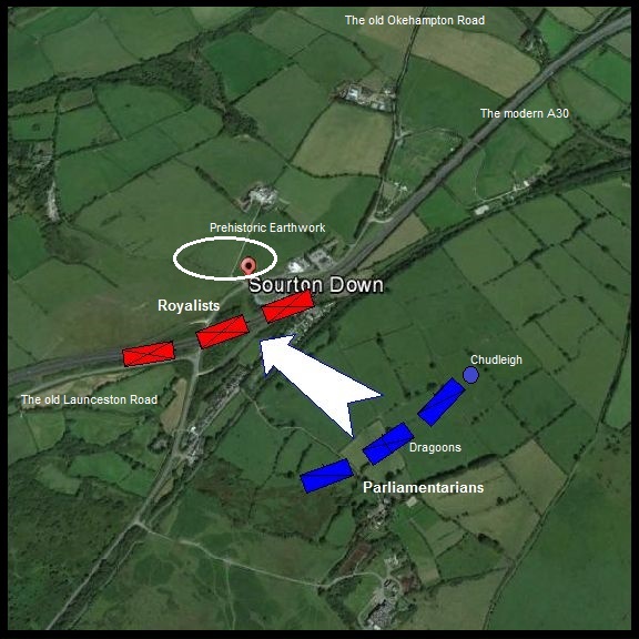 JJ's Wargames: Battlefields in Devon - Battle of Sourton Down 1643