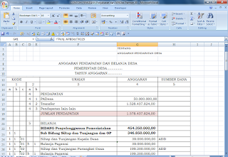 Contoh Apbdes Terbaru Format Excel 2019 | BARAYA DESA