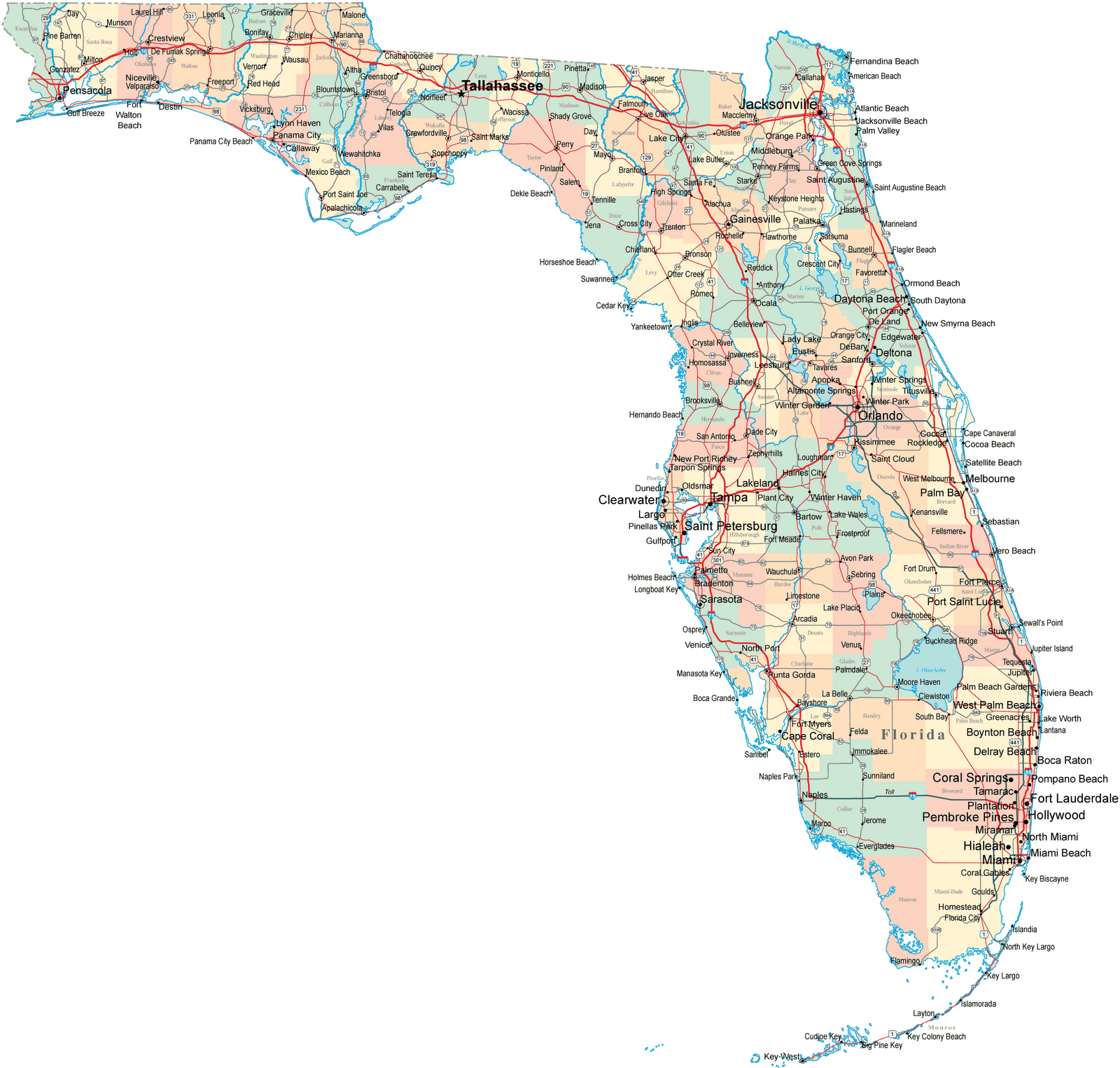 Photo Home Site: Florida Map