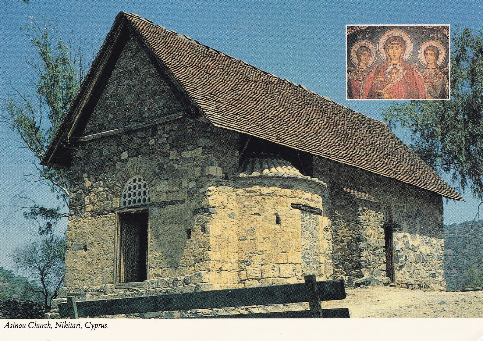 My postcard collection: Painted Churches in the Troodos Region, Cyprus