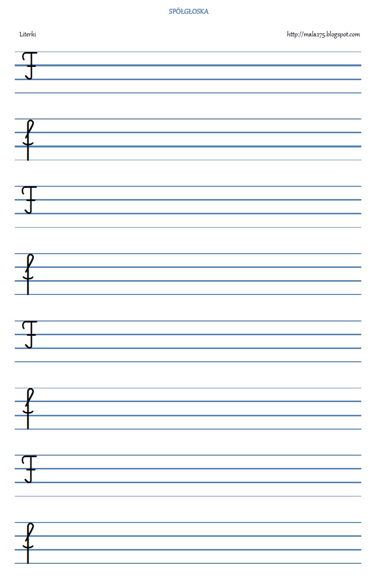 BLOG EDUKACYJNY DLA DZIECI: LITERKA F - KARTY PRACY