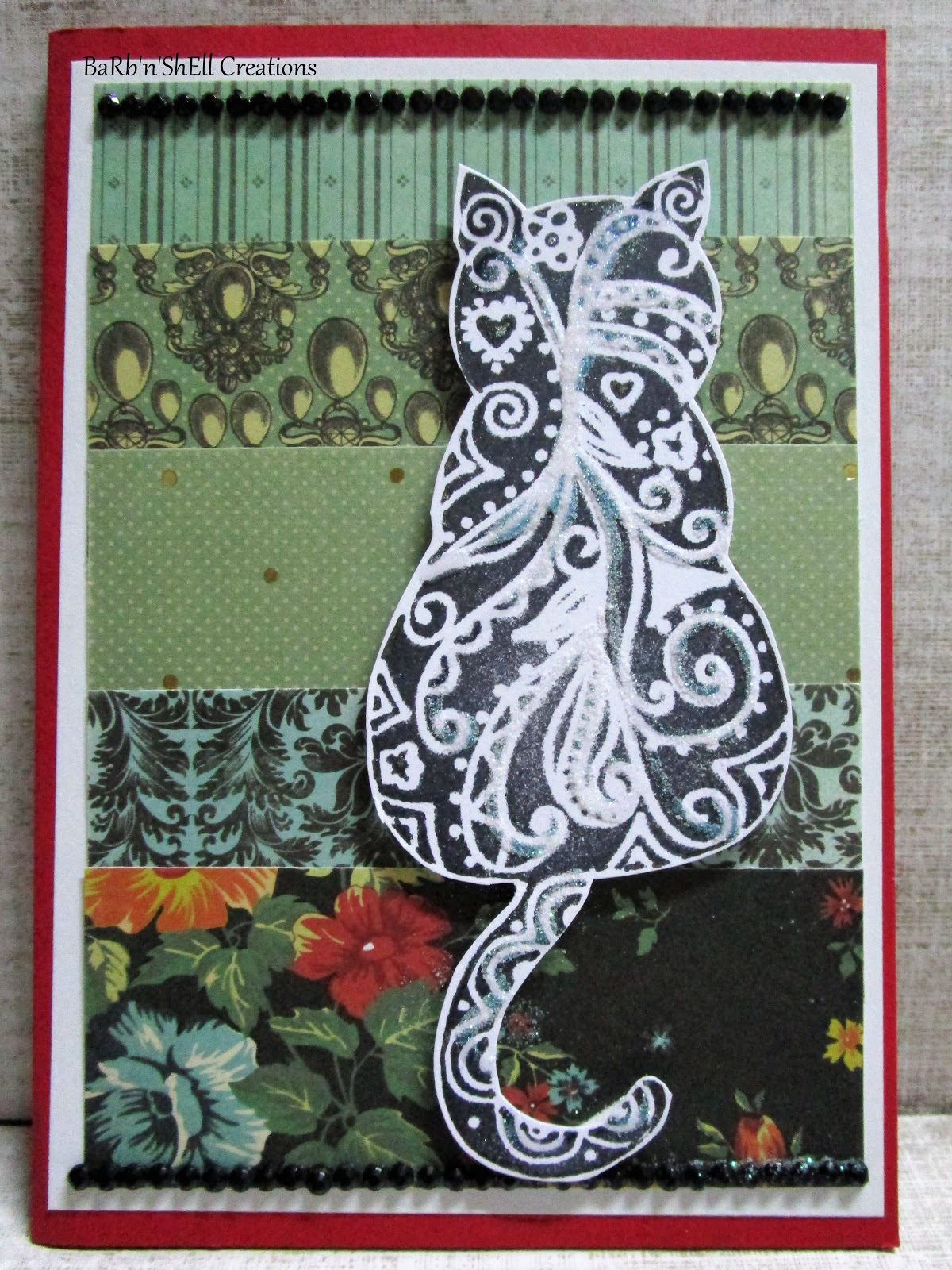 BaRb'n'ShEll Creations: Cat Cards - Scrap FX - Pretty Cat Stamp...