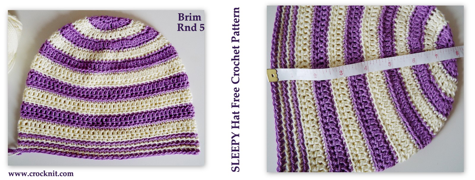 MICROCKNIT CREATIONS: SLEEP Hats Free Crochet Pattern #1 SLEEPY HAT