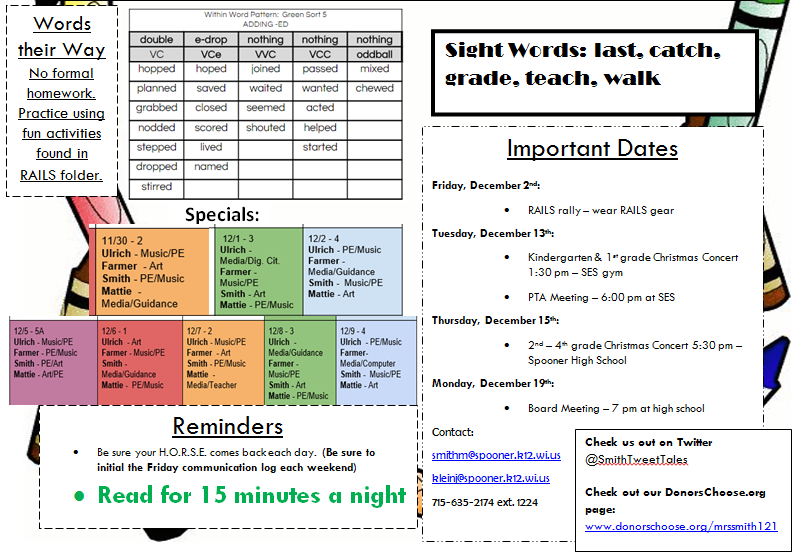 Mrs. Smith's classroom blog