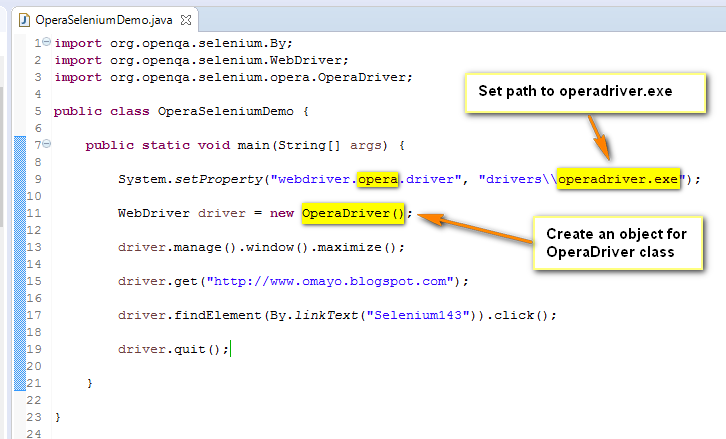 Selenium By Arun Running Selenium Webdriver Automation Scripts On Opera Browser