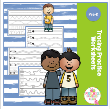 Trace Practice Worksheets ~ Preschool Printables
