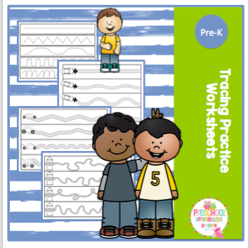 Trace Practice Worksheets ~ Preschool Printables