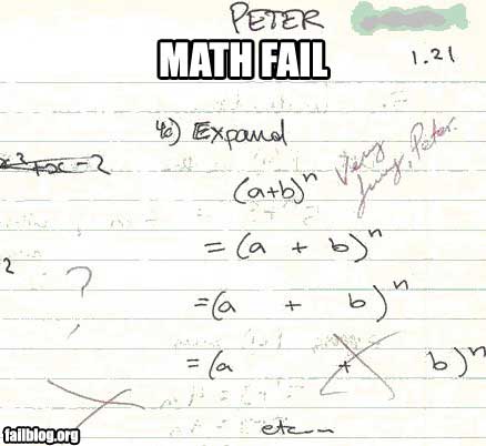 İki Ters Bir Yüz: Matematik/ Math & Fail :D