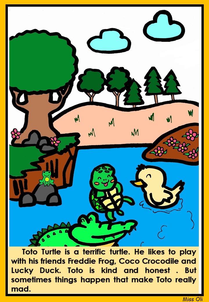 Teacher Fun Files: Story Book: Toto Turtle Takes Time to Tuck and Think