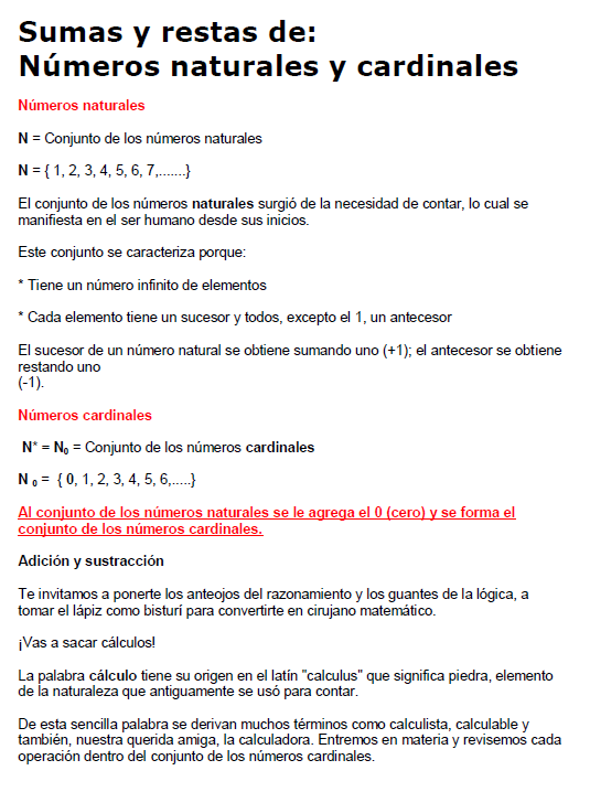 6th Grade: Matemática Repaso de Suma y Resta de decimales y números ...