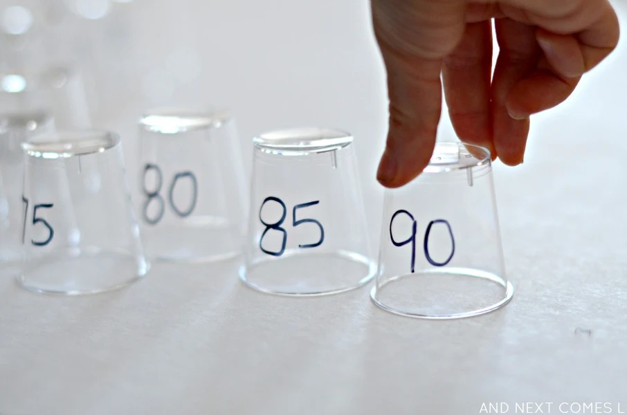 DIY Math Cups | And Next Comes L - Hyperlexia Resources