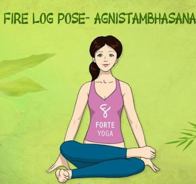 Yoga classes: Advasana or corpse pose and agnistambhasana or fire log pose