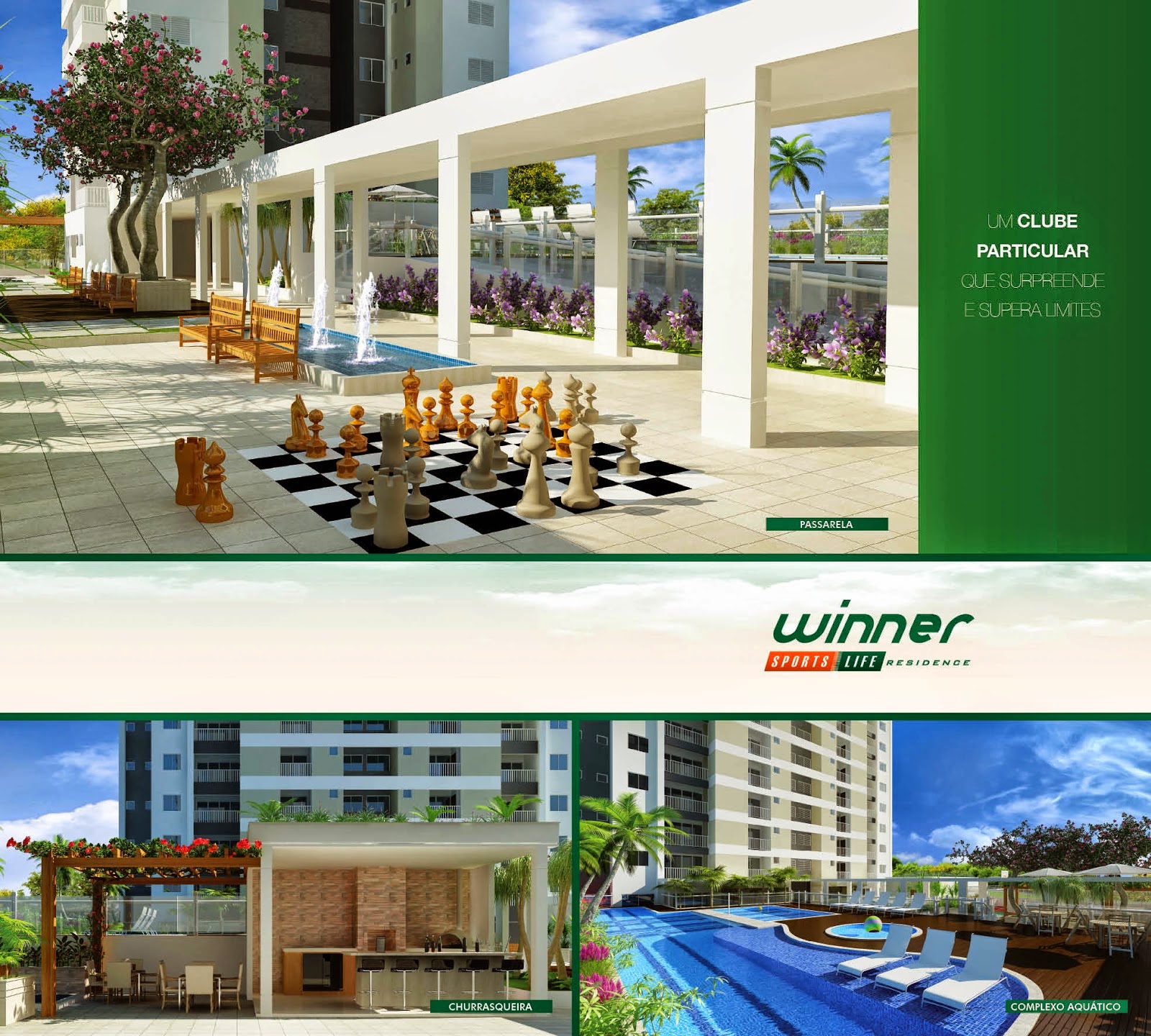 WINNER SPORTS LIFE RESIDENCE - 3Q de 75m² / 2Q de 63m² / 1Q de 43m³ ...